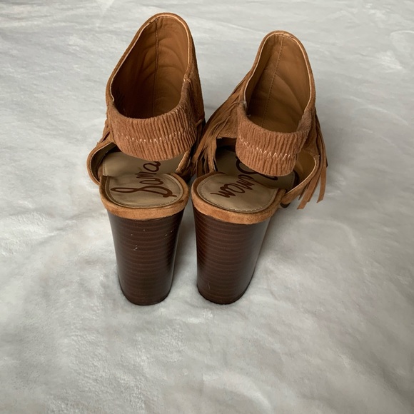 Sam Edelman | Shoes | Sam Edelman Elaine Suede Fringe Heeled Sandals ...